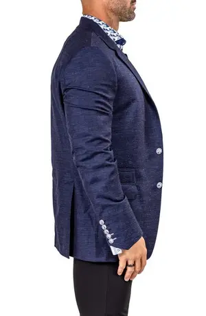 MACEOO Slub Wool & Silk Blend Sport Coat