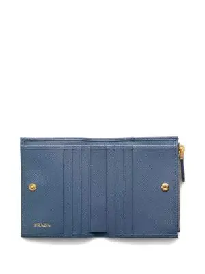 Prada Small Saffiano Leather Wallet - Blue