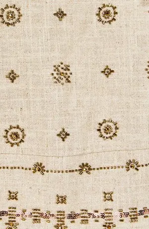Endless Rose Beaded Cotton & Linen Shorts