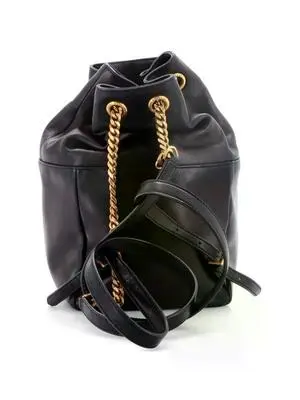 Saint Laurent Jamie Leather And Suede Backpack