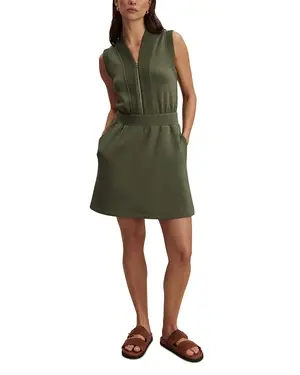 Varley Polyanna Half Zip Dress - Thyme
