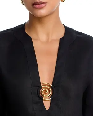 CALA DE LA CRUZ Sassari Linen Top