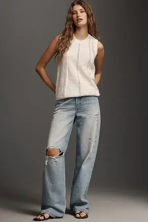 Sanctuary Easy Pointelle Cotton Sweater Tank