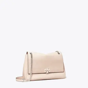 Tory Burch Charlie Quilted Leather Shoulder Bag - Soft Pink