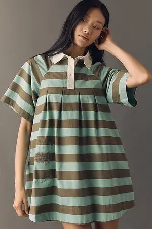 DAMSON MADDER Maggie Cotton Stripe Mini Dress - Multi