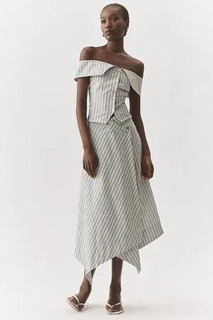 MUSE ASSEMBLY Hazel Asymmetric Midi Skirt
