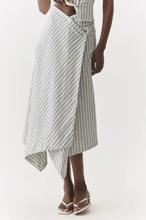 MUSE ASSEMBLY Hazel Asymmetric Midi Skirt