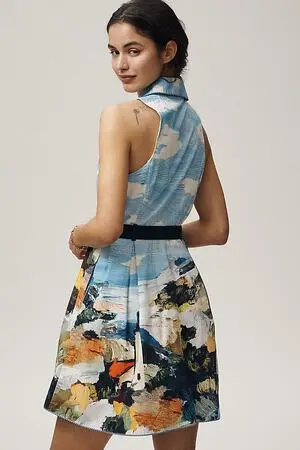 Maeve Collared Fit-and-flare Mini Dress