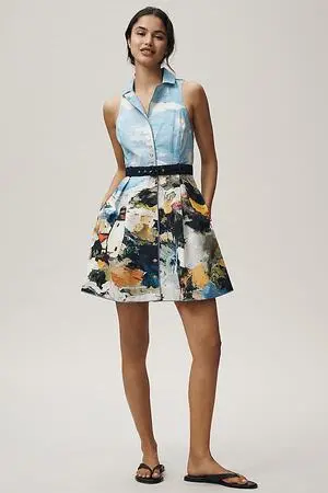 Maeve Collared Fit-and-flare Mini Dress