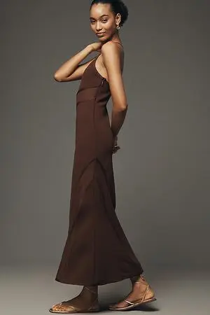 SIEMPRE Sheer Panel Maxi Dress