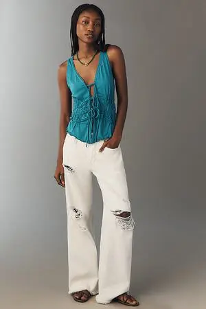 Anthropologie Smocked Tank Top
