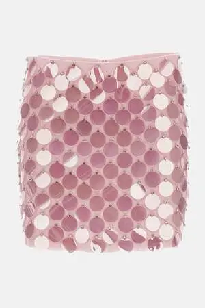 DES_PHEMMES Des Phemmes Sequin Embellished Mini Skirt Rosa