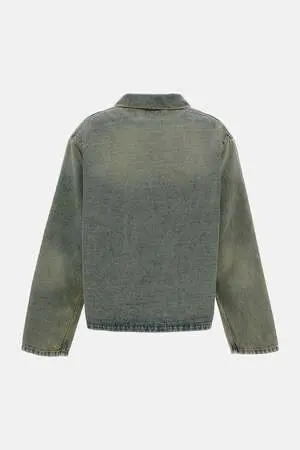 META CAMPANIA COLLECTIVE Cropped Denim Jacket - Blu