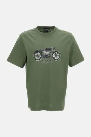 BARBOUR INTERNATIONAL T-shirt Stampa Piston - Verde