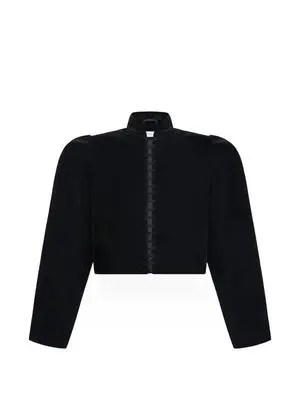 TATUNA Puff-sleeved Velvet Jacket