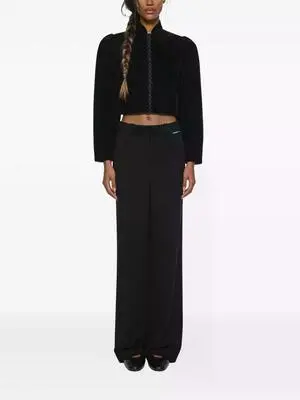 TATUNA Puff-sleeved Velvet Jacket