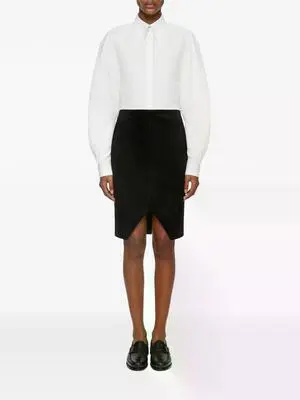 TATUNA Asymmetric Velvet Skirt