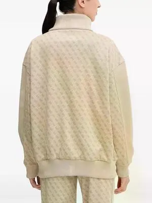 Guess Monogram-print Panelled Jacket - Neutrals