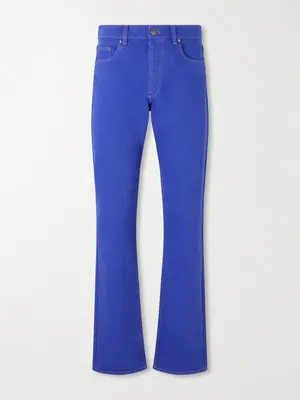 Versace Straight-leg Logo-appliquéd Jeans - Blue