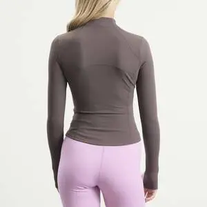 TALA Dayflex Zip Through Running Jacket - Mocha Brown