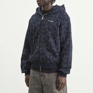 TTT MSW Dog Embroidery Zip Hoodie