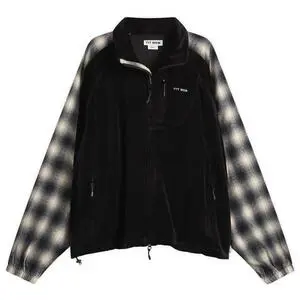 TTT MSW Velour Track Jacket With Tartan Sleeves
