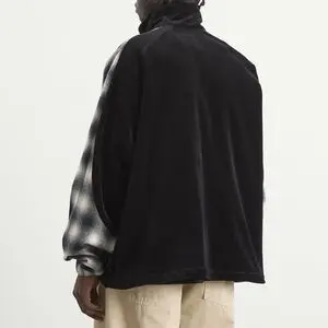 TTT MSW Velour Track Jacket With Tartan Sleeves
