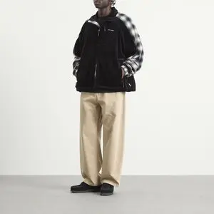 TTT MSW Velour Track Jacket With Tartan Sleeves