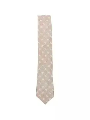 Zegna Paisley-print Slub-texture Neck Tie - Neutrals