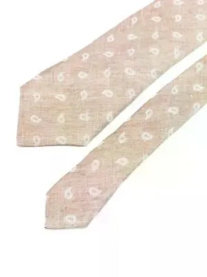Zegna Paisley-print Slub-texture Neck Tie