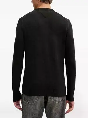 Tommy Hilfiger Logo-patch Cotton Sweater - Black