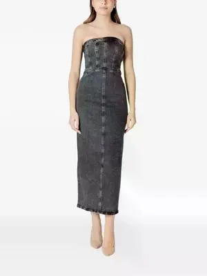 ICHI Strapless Midi Dress