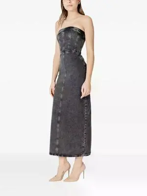 ICHI Strapless Midi Dress