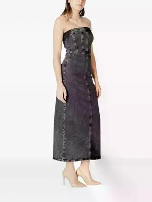 ICHI Strapless Midi Dress