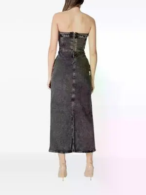 ICHI Strapless Midi Dress