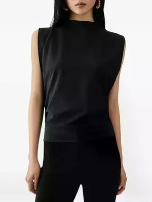 Jacquemus Open-back Draped Blouse - Black