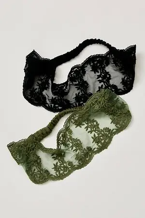 Free People Solana Lace Headband - Black