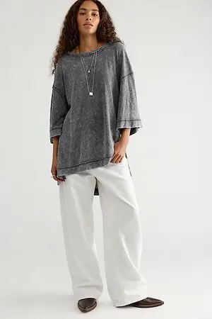 Free People We The Free Untouched Gem Tee - Black