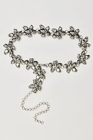 Free People Spring Equinox Chain Belt - Silver Lining