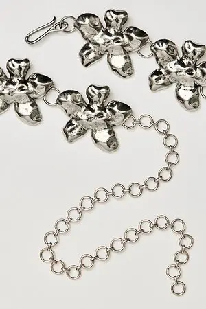 Free People Spring Equinox Chain Belt - Silver Lining