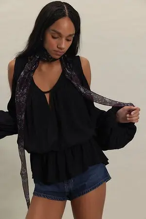 Free People Izzie Cold-shoulder Blouse