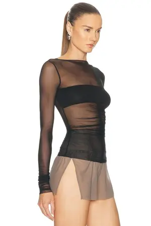 Rick Owens Temple Bandeau Top - Black