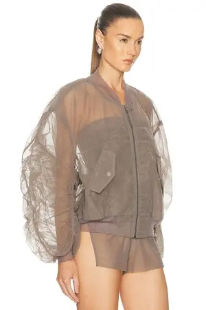 Rick Owens Secchia Flight Jacket - Dust