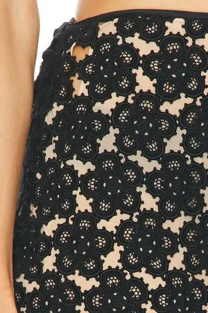 Miu Miu Macramé Anemone Skirt - Nero