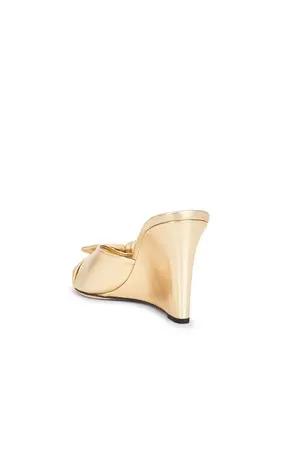 JIMMY CHOO Livi 85 Wedge Sandal - Gold