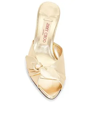 JIMMY CHOO Livi 85 Wedge Sandal - Gold