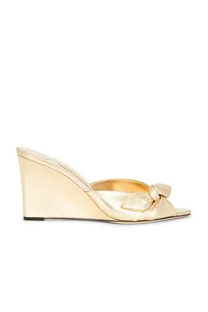 JIMMY CHOO Livi 85 Wedge Sandal - Gold