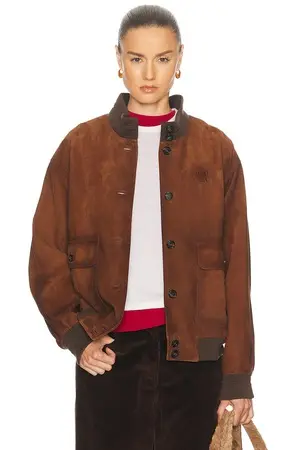 Miu Miu Agnello Scamosciato Cerato Jacket