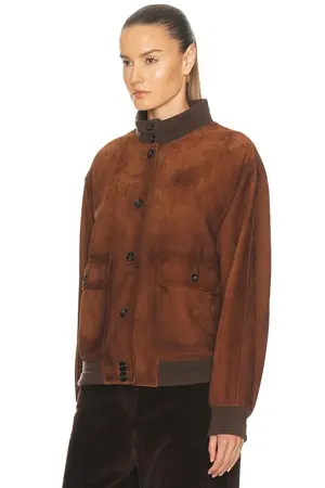 Miu Miu Agnello Scamosciato Cerato Jacket