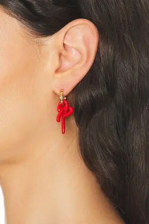 Bottega Veneta Knot Dangle Earrings - Cardinal